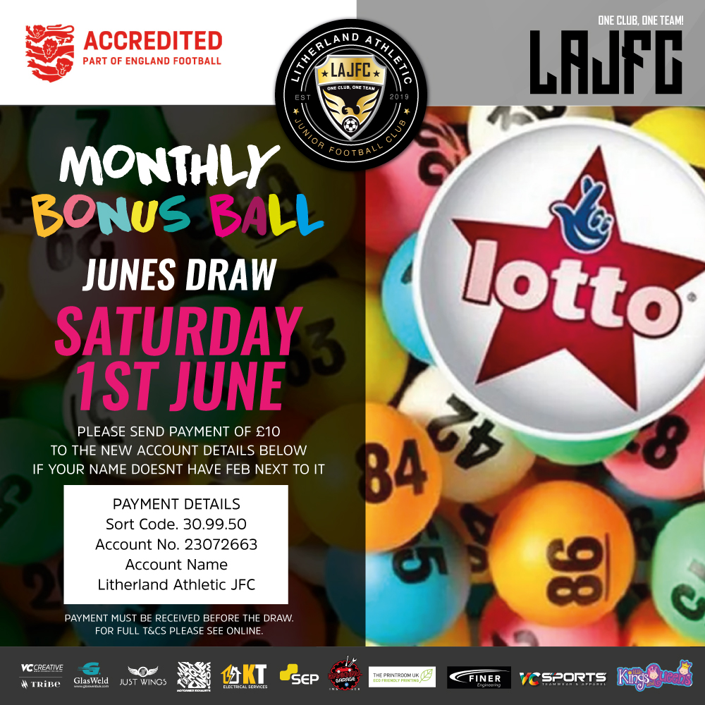 June Lotto Draw – Litherland Athletic FC